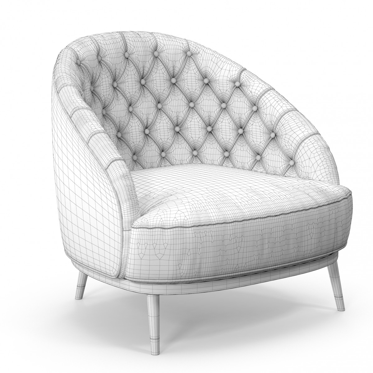 Hector Armchair By Laskasas - 3D Model for VRay