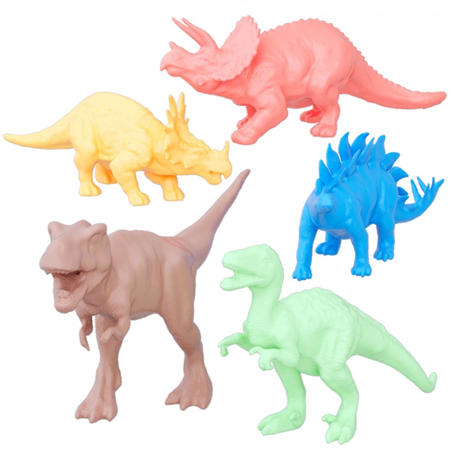 Collection Of Colored Dinosaurs - 3D Model for VRay