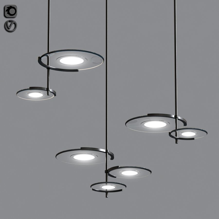Oled Ceiling Light - 3D Model for VRay, Corona