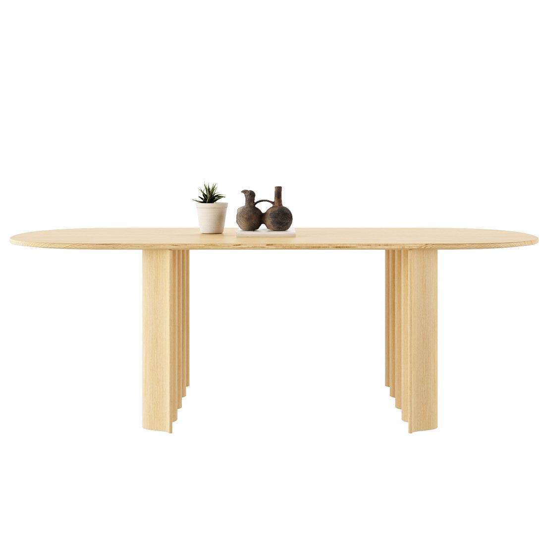 Curtain Table - Wood - 3D Model for VRay, Corona