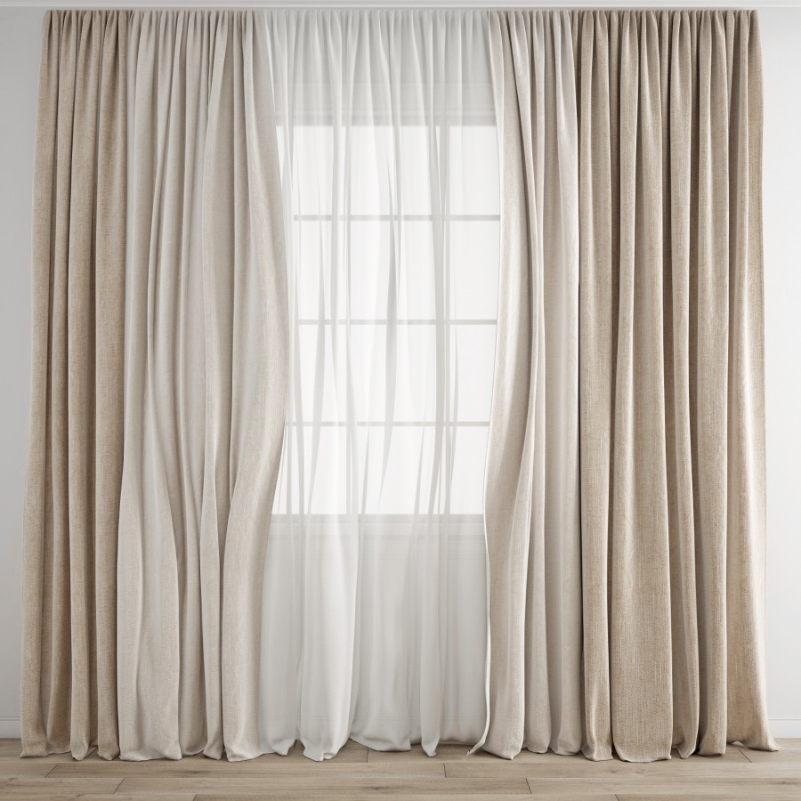 Curtain 322/Wind Blowing Effect 7 3D Model for VRay | CGMood