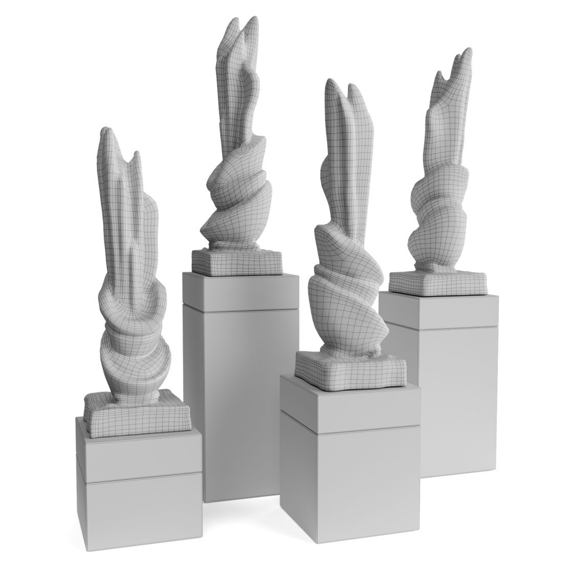 Abstract Vertical Figure 3D Model for VRay, Corona | CGMood