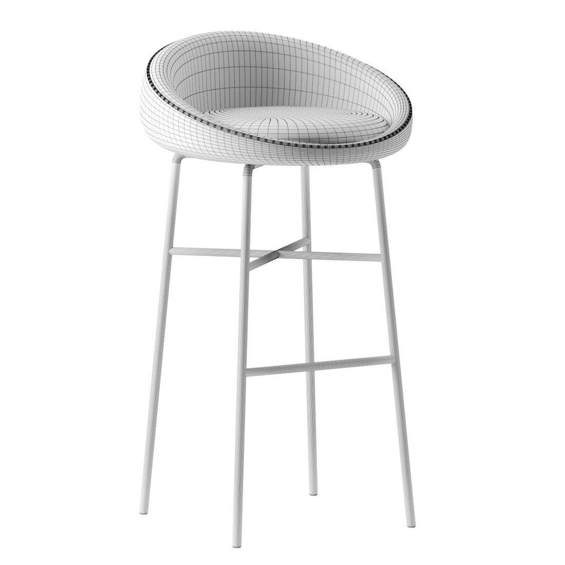 Bloom Bar Stool By Parla - 3D Model for Corona