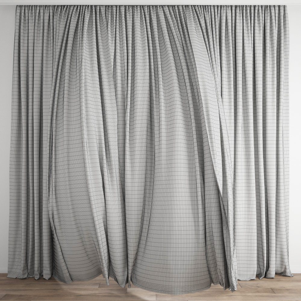 Curtain 277/wind Blowing Effect 3 - 3D Model for VRay
