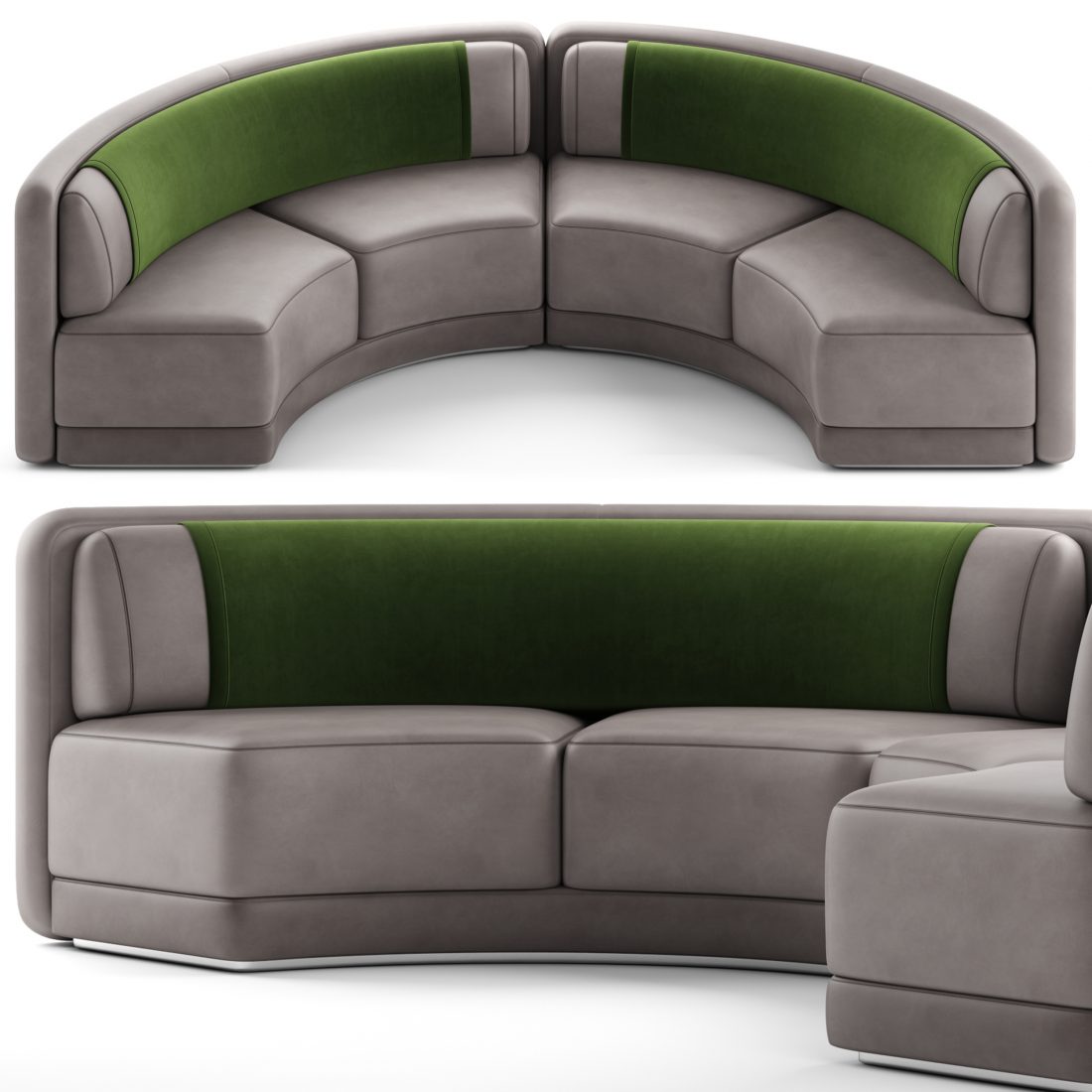 Md Rounded Sofa 04 - 3D Model for VRay