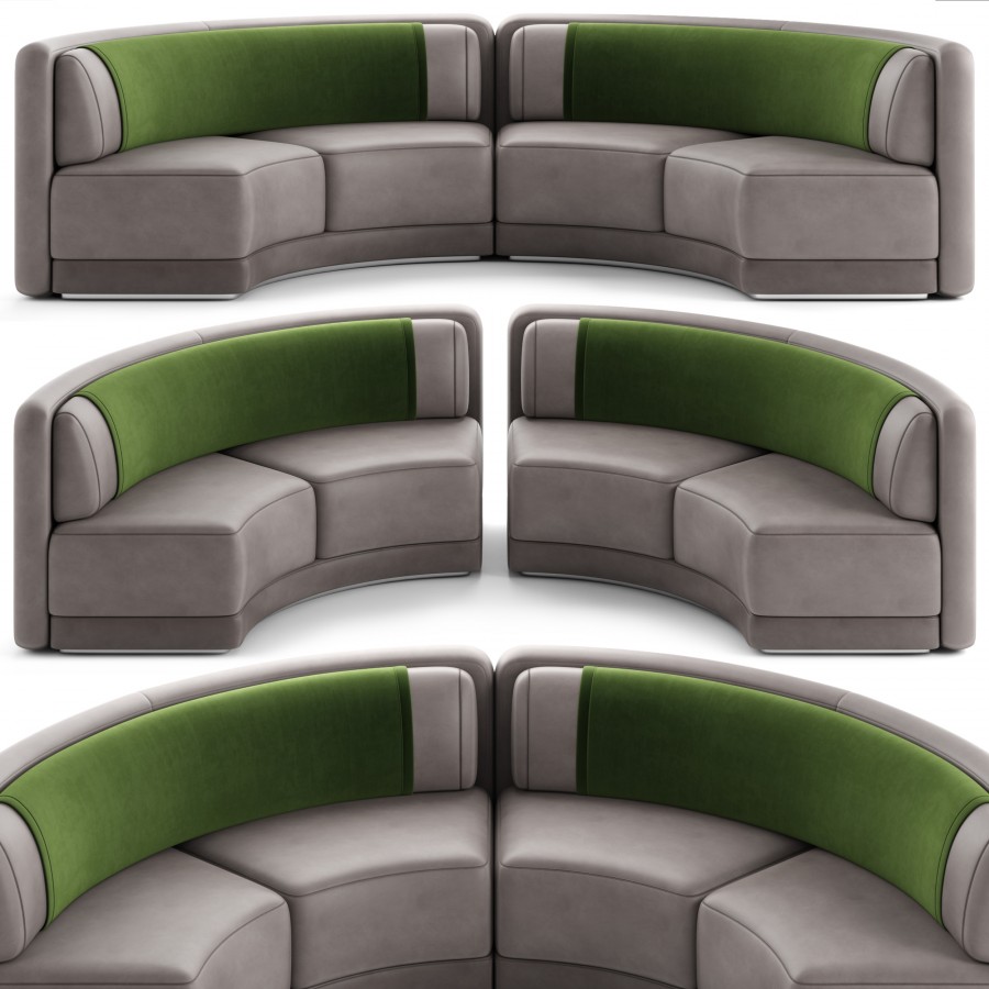 Md Rounded Sofa 04 - 3D Model for VRay