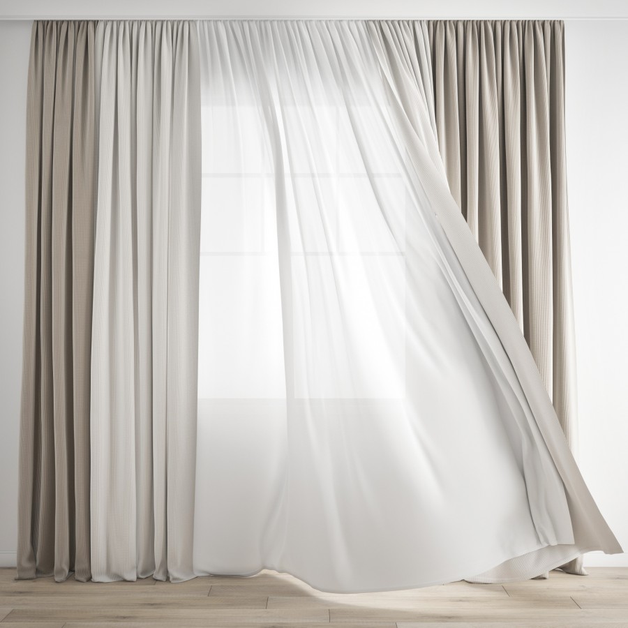 Curtain 266/wind Blowing Effect 1 - 3D Model for VRay