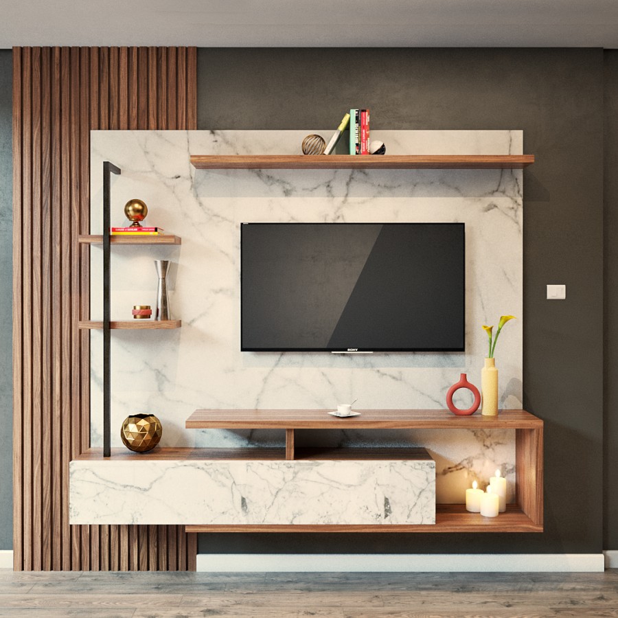 Tv Self 002 - 3D Model for VRay, Corona
