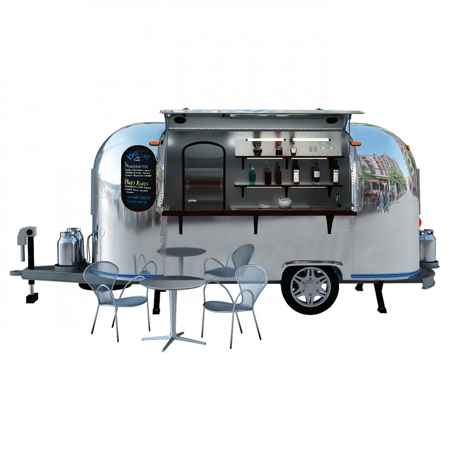 Bar Car Airstream - 3D Model for VRay