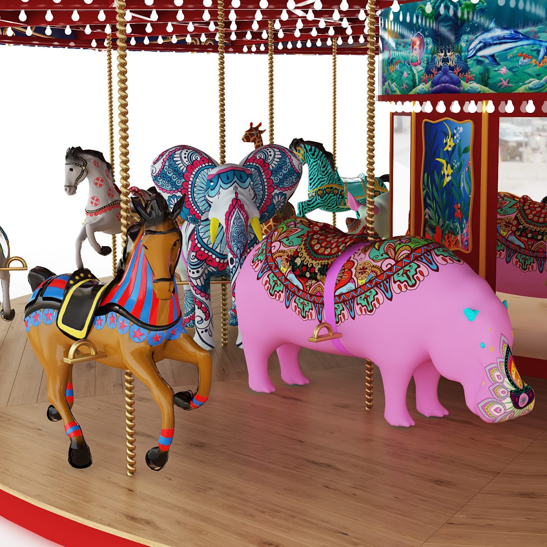 Carousel - 3D Model for VRay