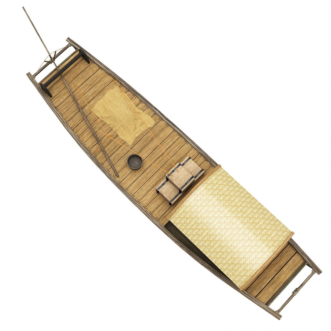 Chinese Boats - 3D Model for VRay