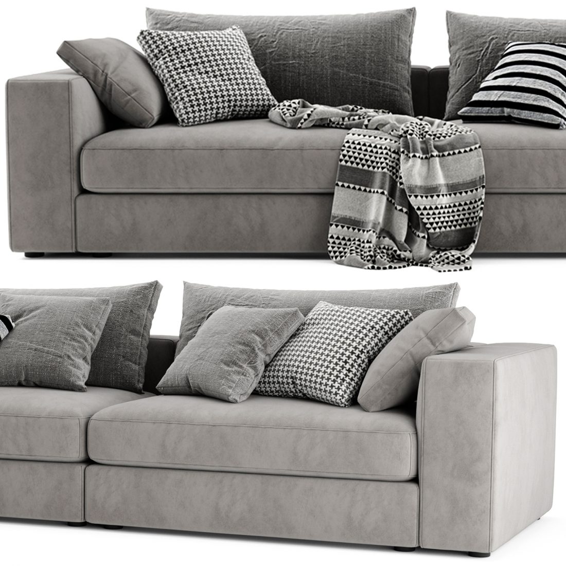 Linteloo Hamptons 3 Seats Sofa - 3D Model for VRay
