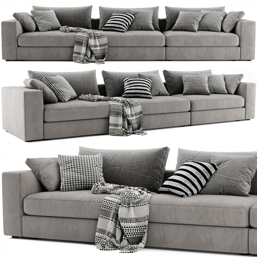Linteloo Hamptons 3 Seats Sofa - 3D Model for VRay