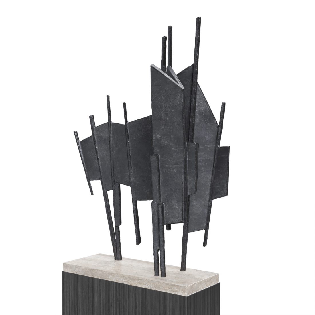 Metal Sail Sculpture - 3D Model for VRay, Corona