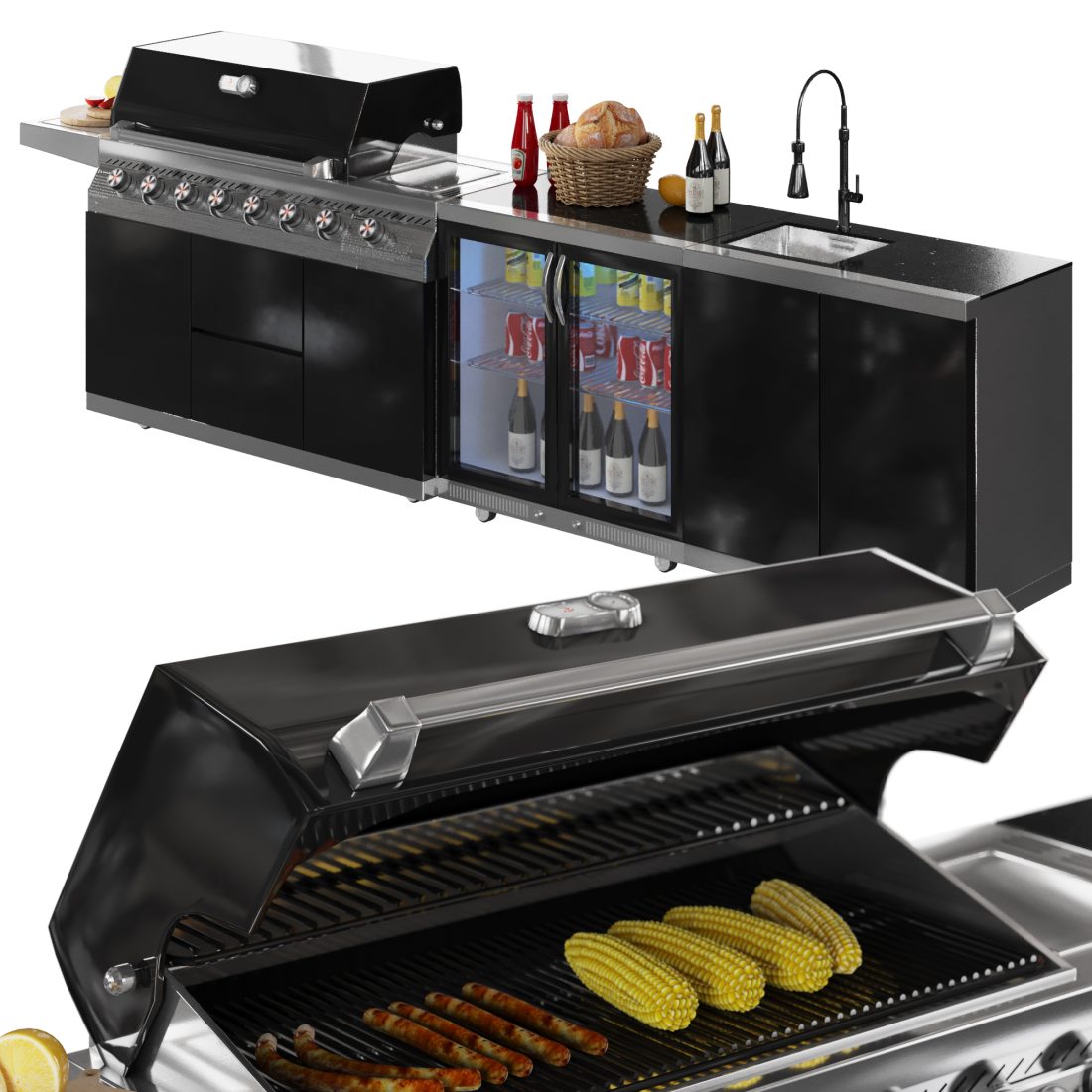 Whistler Outdoor Grill - 3D Model for VRay, Corona