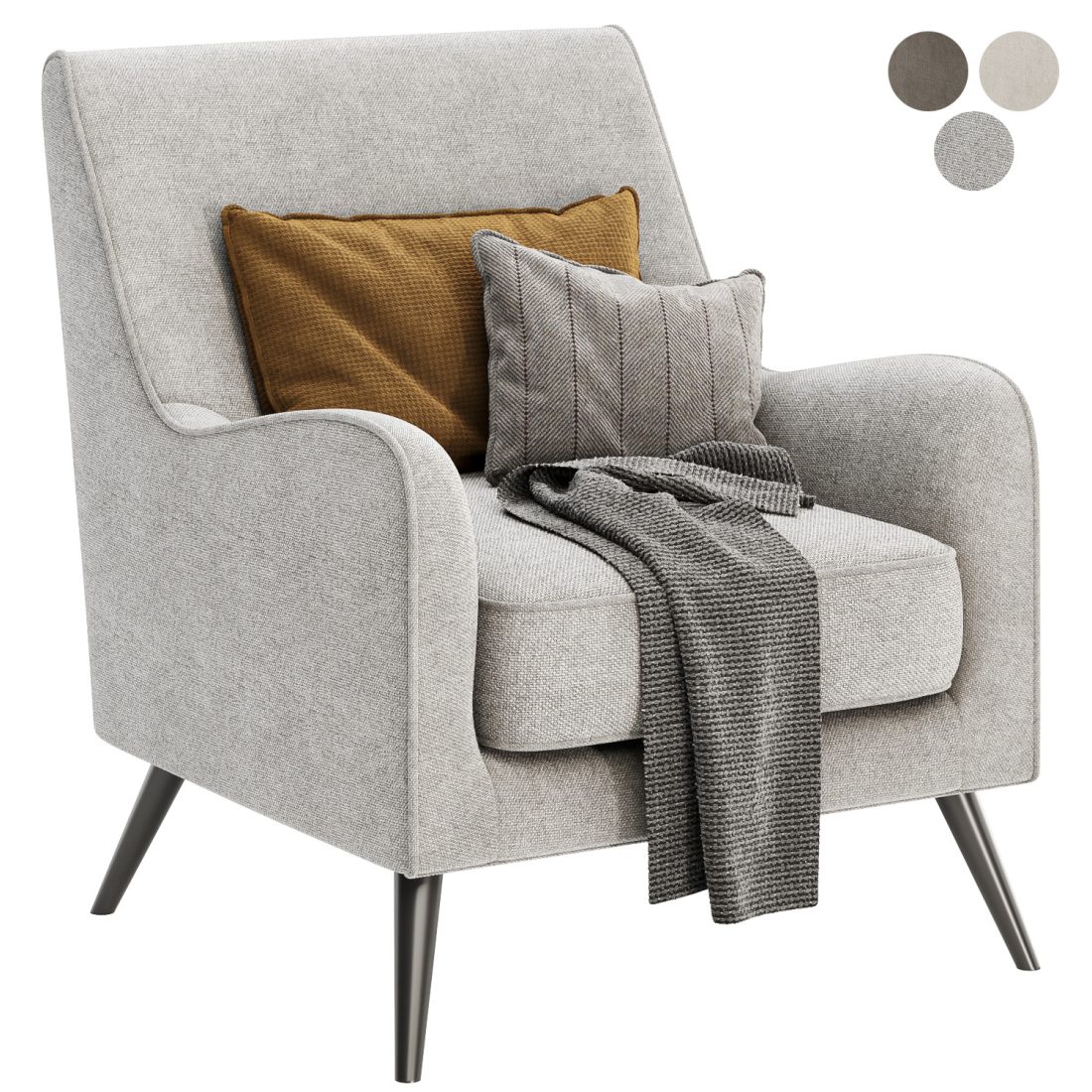 Book Nook Arm Chair - 3D Model for VRay, Corona