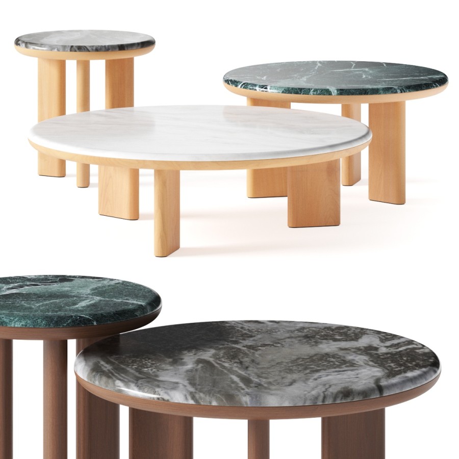 Nau Skip Coffee Tables - 3D Model for VRay, Corona