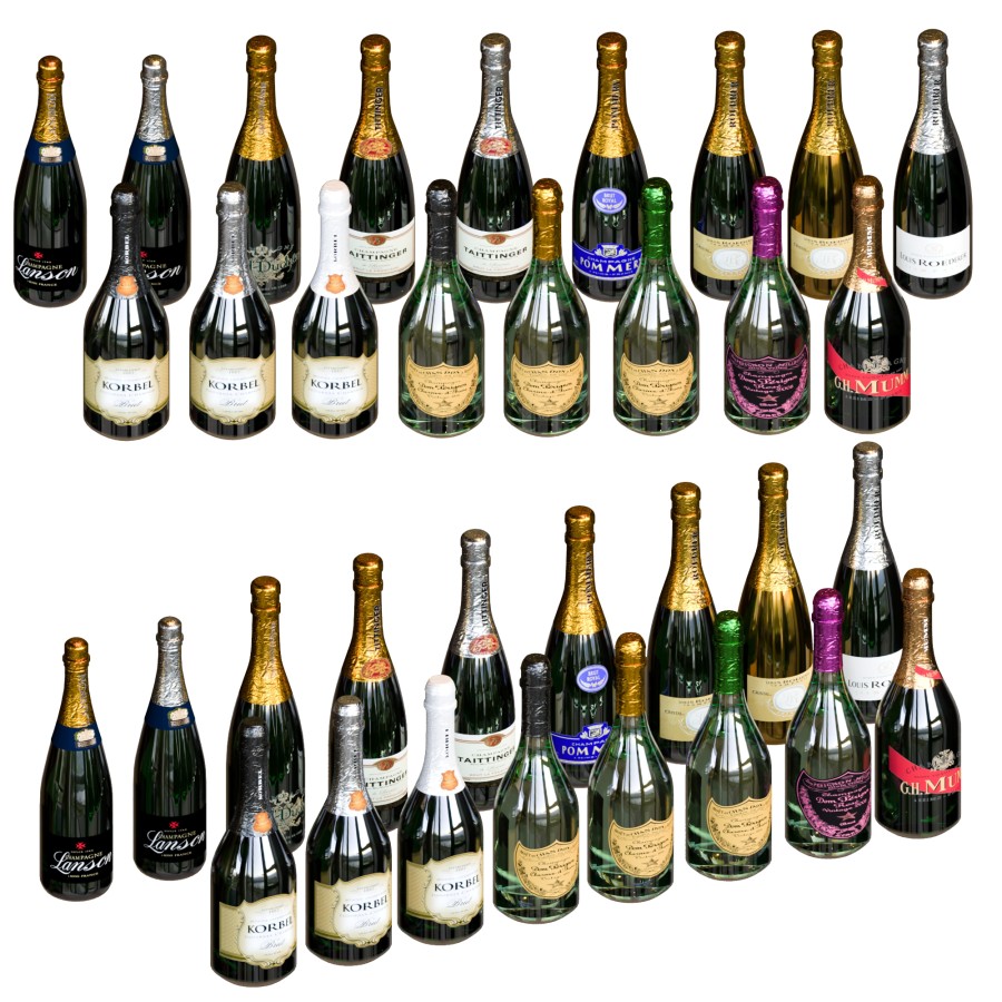 Champagne Collection 3D Model for VRay, Corona | CGMood