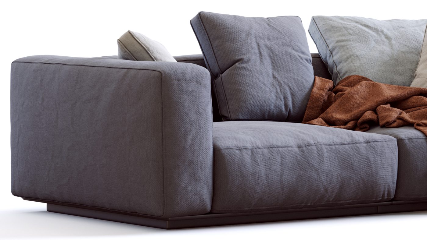 Flexform Sofa Grandemare - 3D Model for Corona