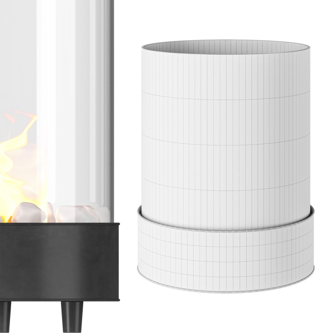 Planika Chantico Glassfire | Fireplace - 3D Model for Corona