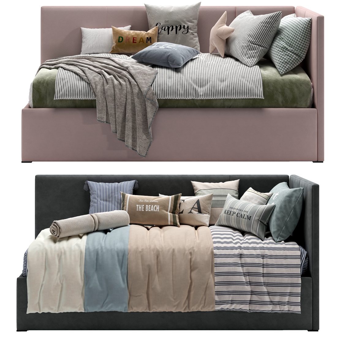Parfe Mebel Corner Bed - 3D Model for VRay, Corona