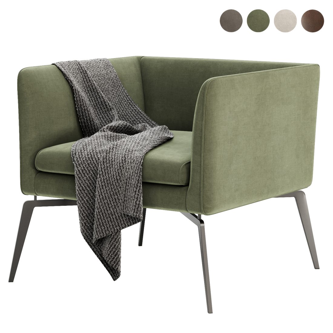 Armchair Alivar Pady - 3D Model for VRay, Corona