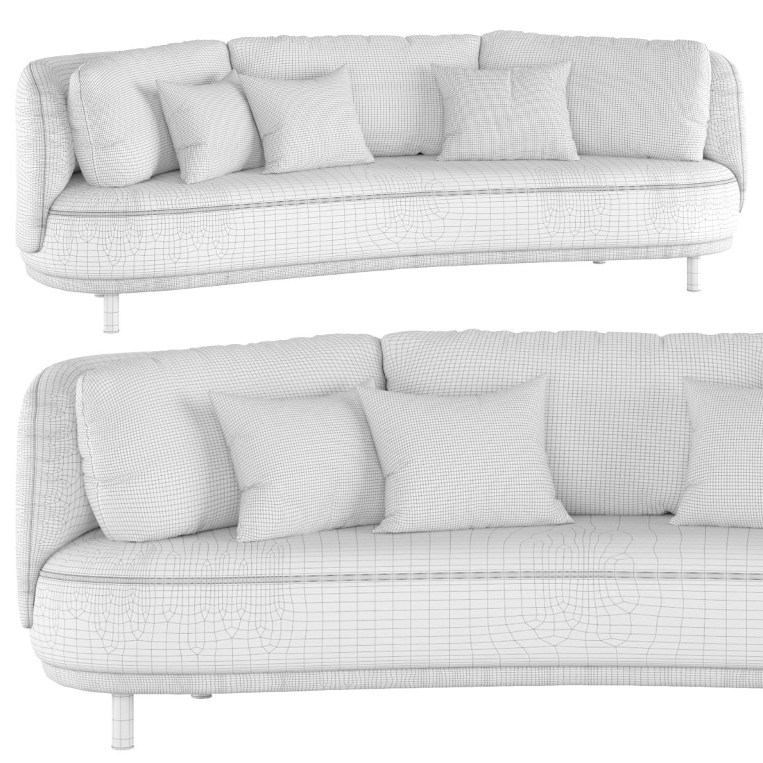 Sofa Aro 3D Model for VRay, Corona | CGMood