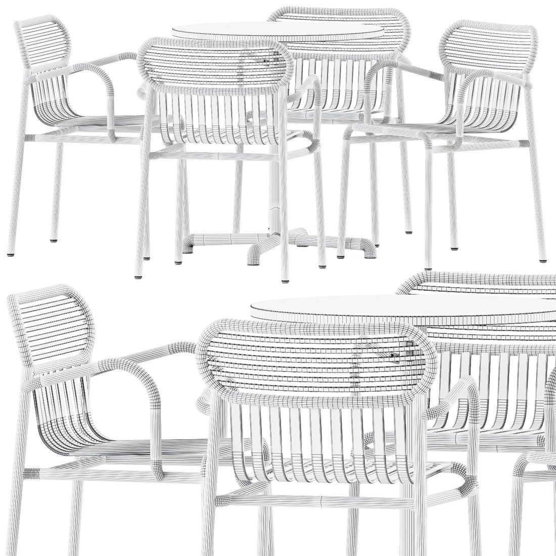 Ikea Stensele Round Table And Week-end Chair - 3D Model for Corona