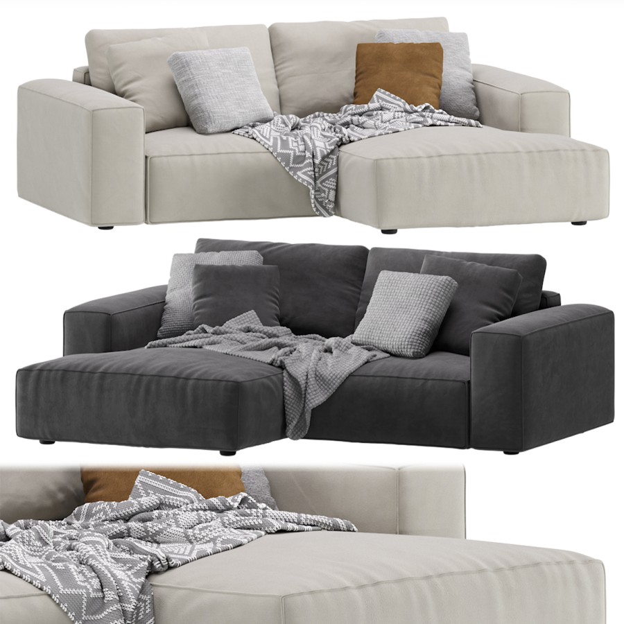 Fixed Sofa With Daybed Erwin By Kulthome.ru - 3D Model for Corona