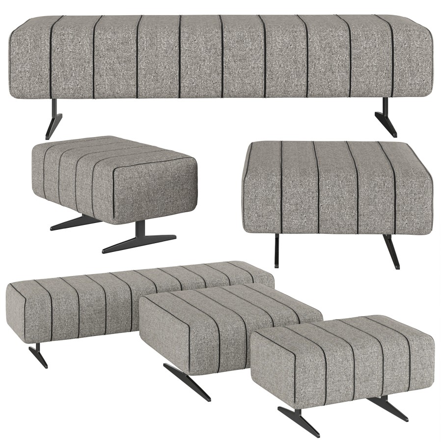 Pouf Mark - 3D Model for VRay, Corona