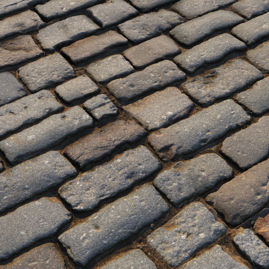 Rectangular Paving Slab Material 07 - 3D Model for VRay, Corona