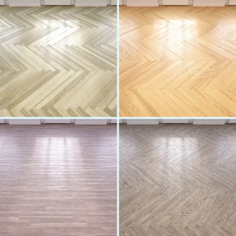 Parquet - Laminate - Wooden Floor 4 In 1 - 3D Model for VRay, Corona, VRay