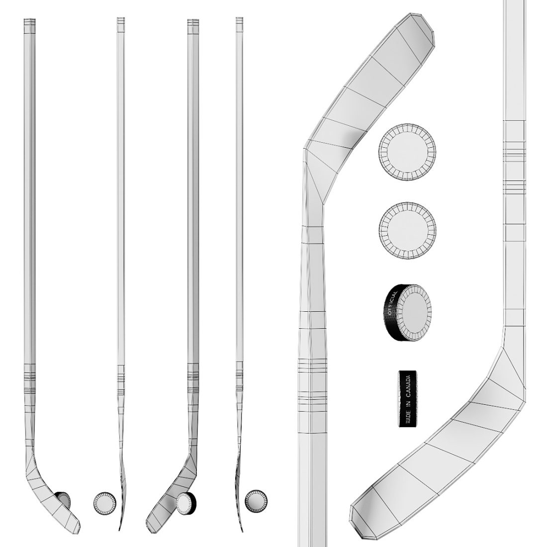 Titan Hockey Stick And Puck 3D Model for Corona | CGMood