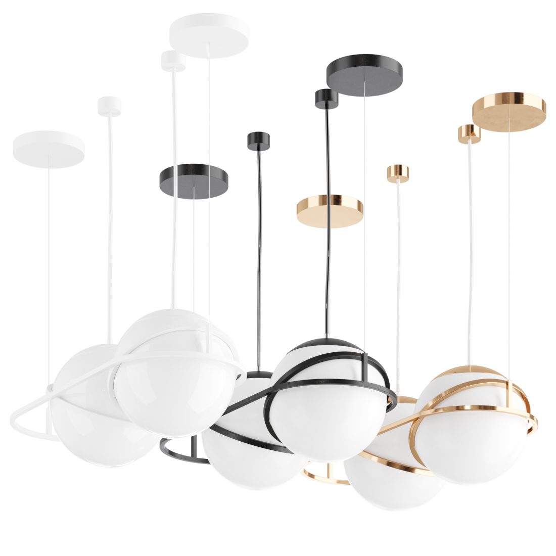 Decò Pendant Lamp - 3D Model for Corona