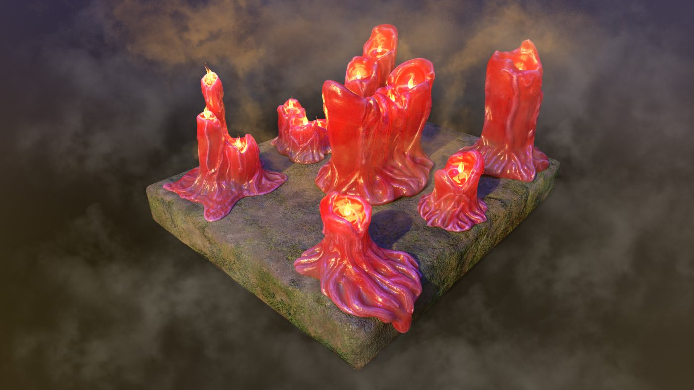 Set Of Candles - 3D Model for