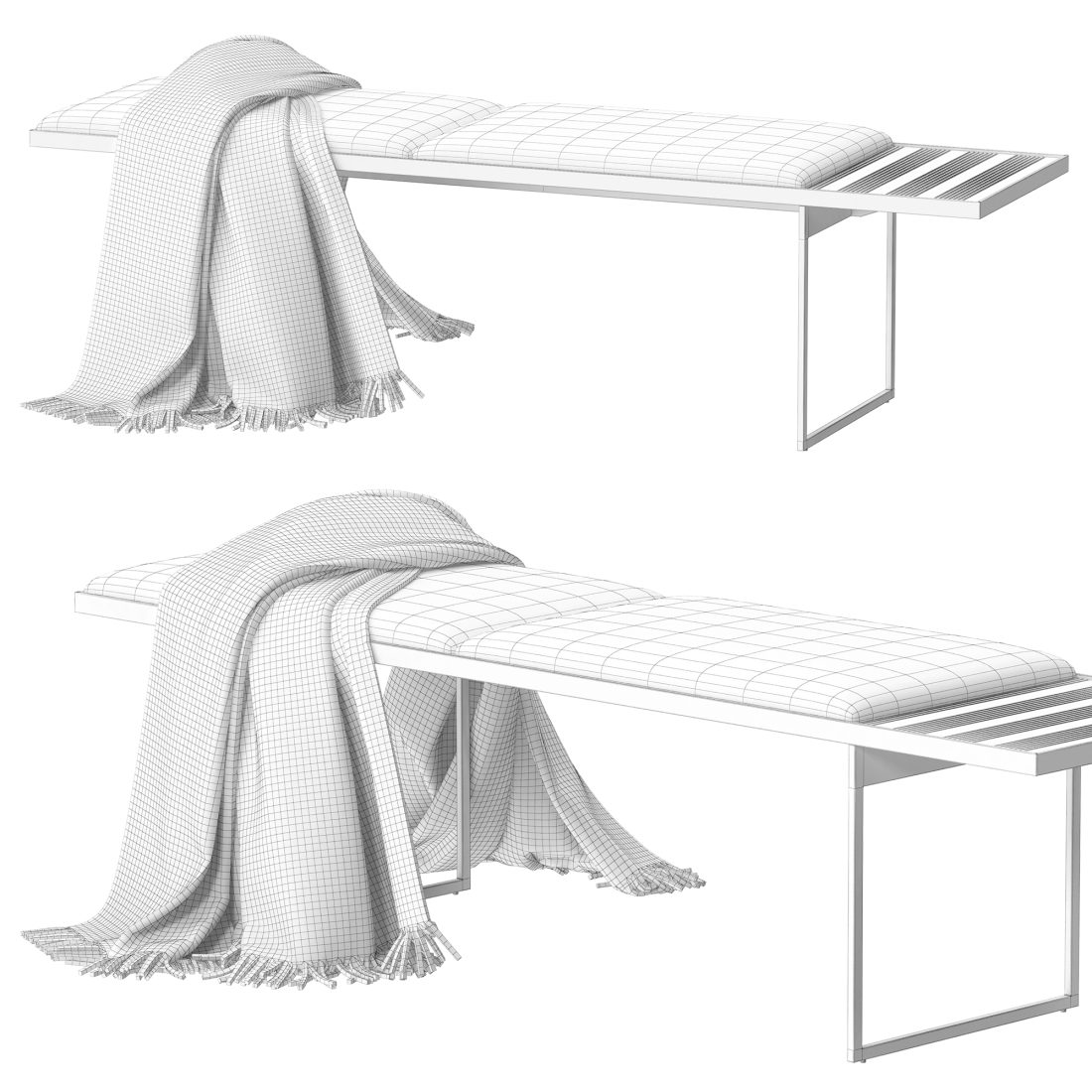 Uma Bench By Lema - 3D Model for VRay, Corona