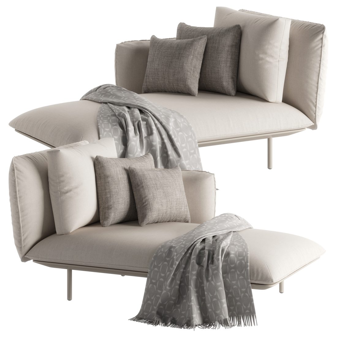 Senja Daybed By Tribu 3D Model for VRay, Corona | CGMood