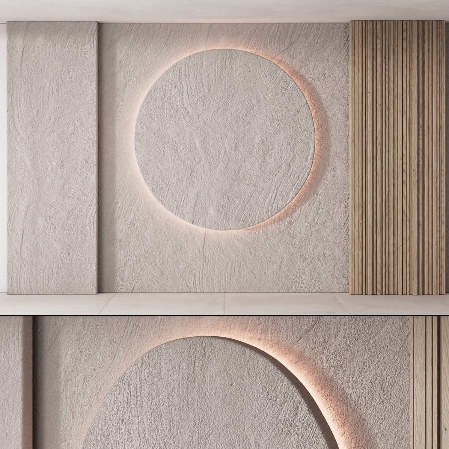 204 Wall Composition 03 Decorative Wall Panel Kit - 3D Model for VRay ...