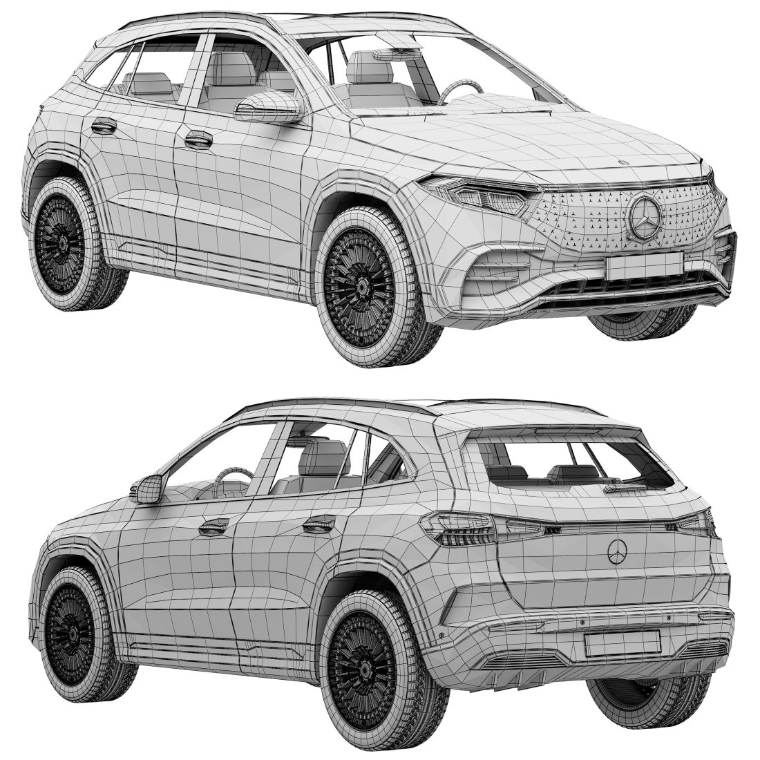 Mercedes-Benz EQA 2024 - 3D Model for VRay