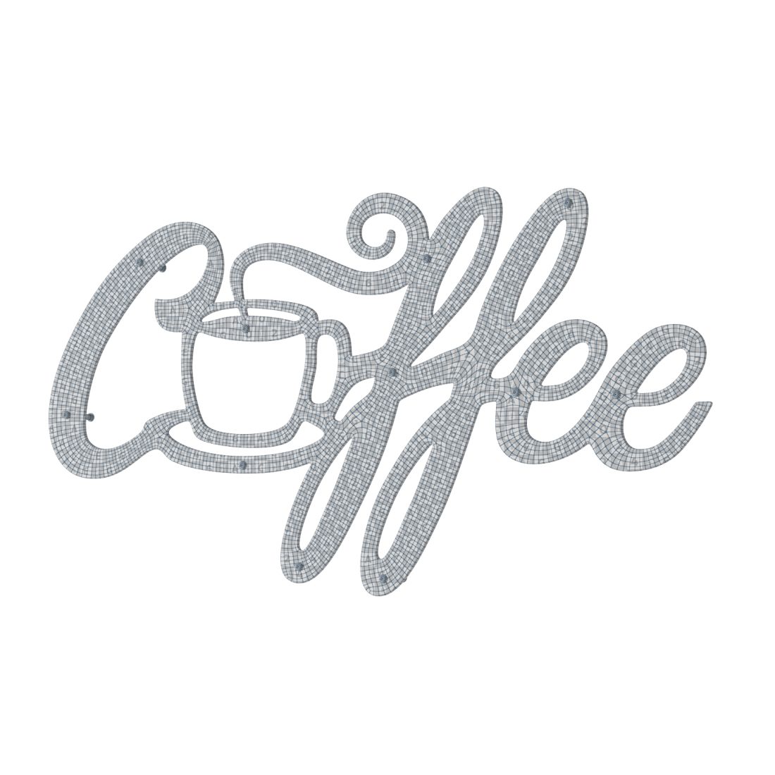 Coffee Sign V2 - 3D Model for VRay, Corona