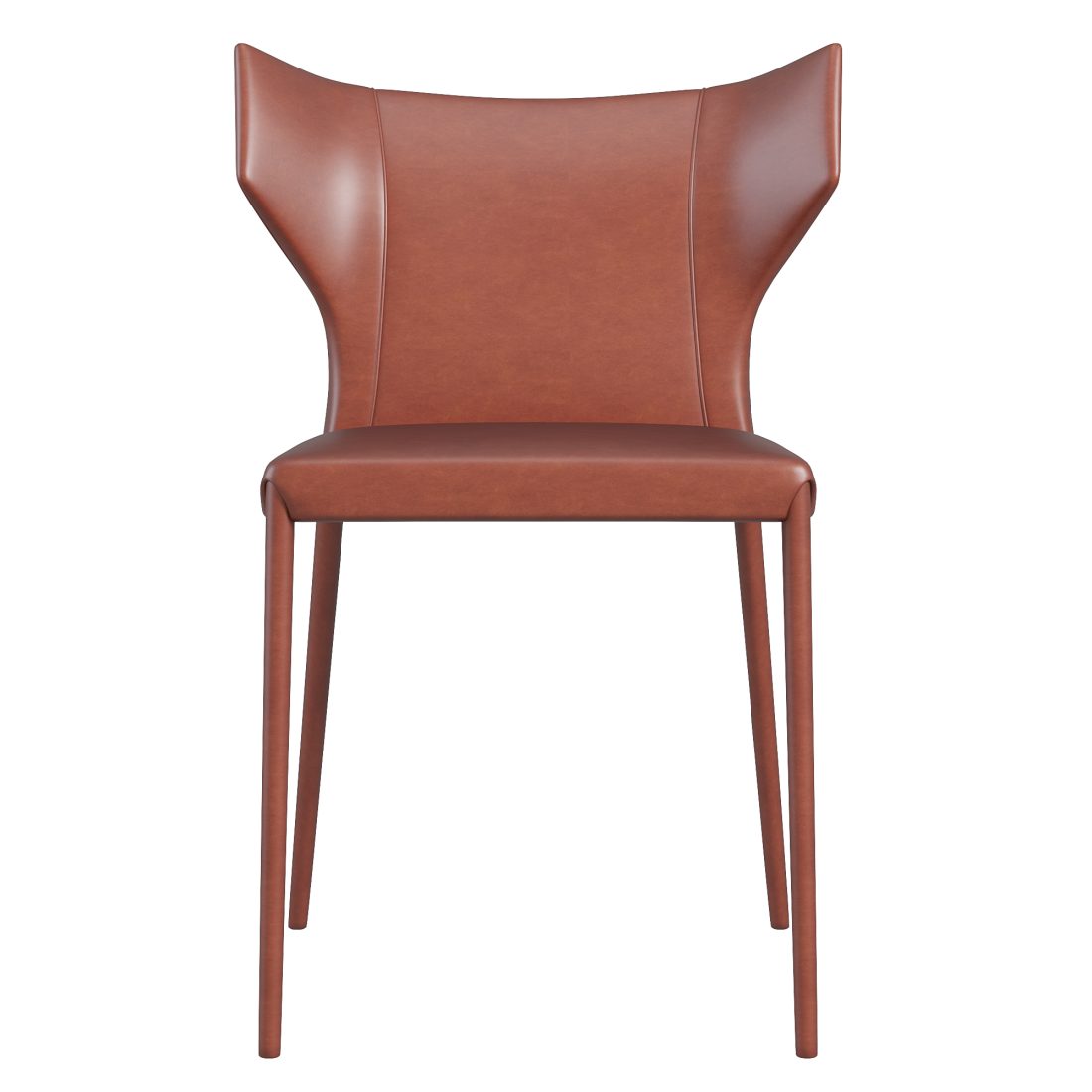 Pi Greco Dining Chair Leather Orange By Natuzzi - 3D Model for Corona