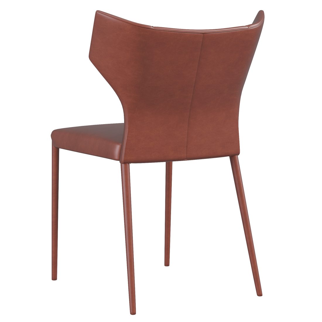 Pi Greco Dining Chair Leather Orange By Natuzzi - 3D Model for Corona