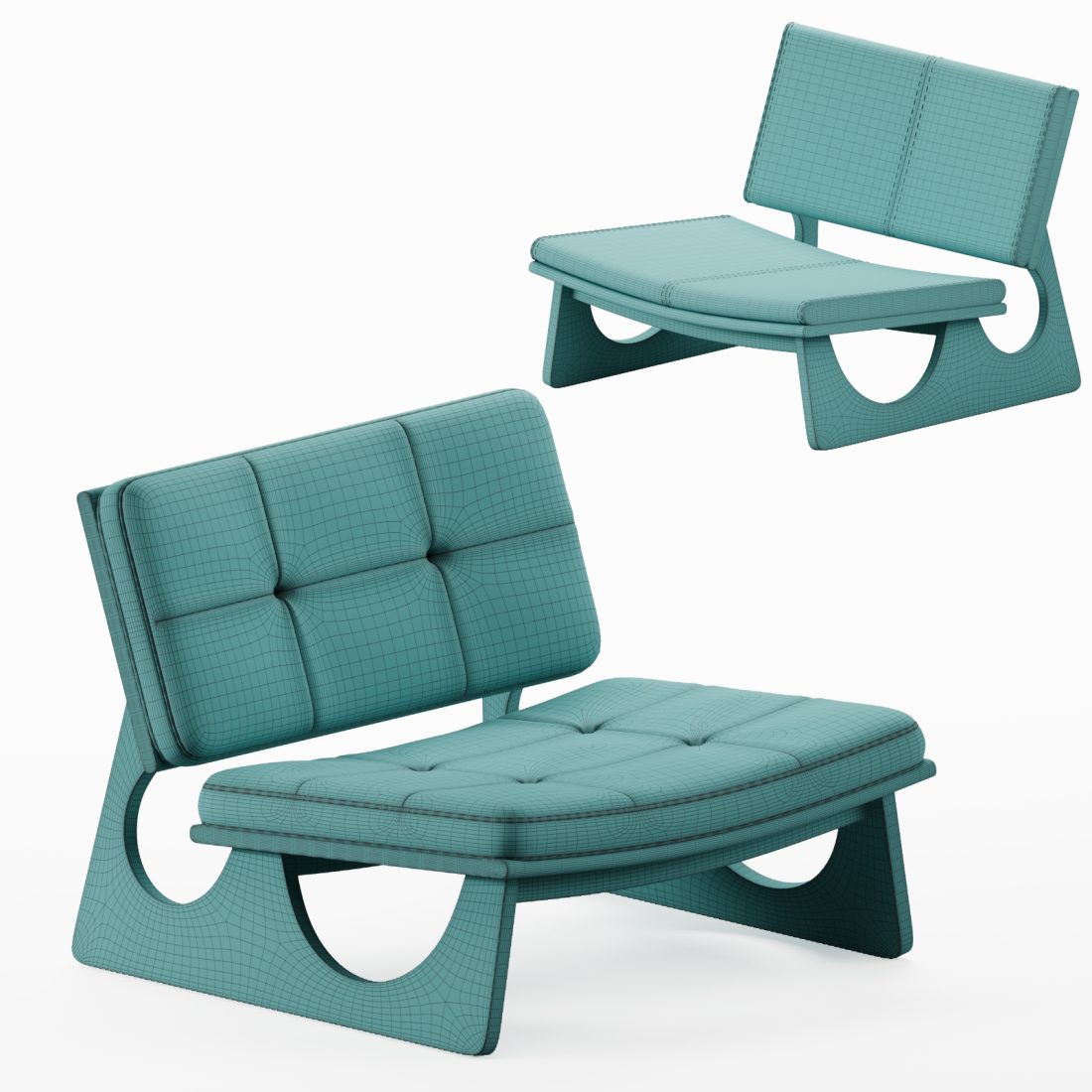Autoban Sledge Lounge Chair 3D Model for VRay, Corona | CGMood