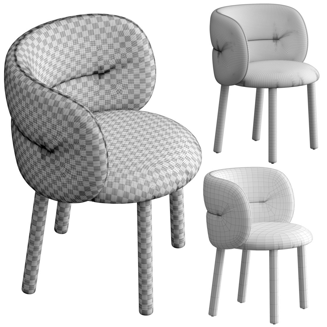 Getlucky Chair By Moroso - 3D Model for VRay
