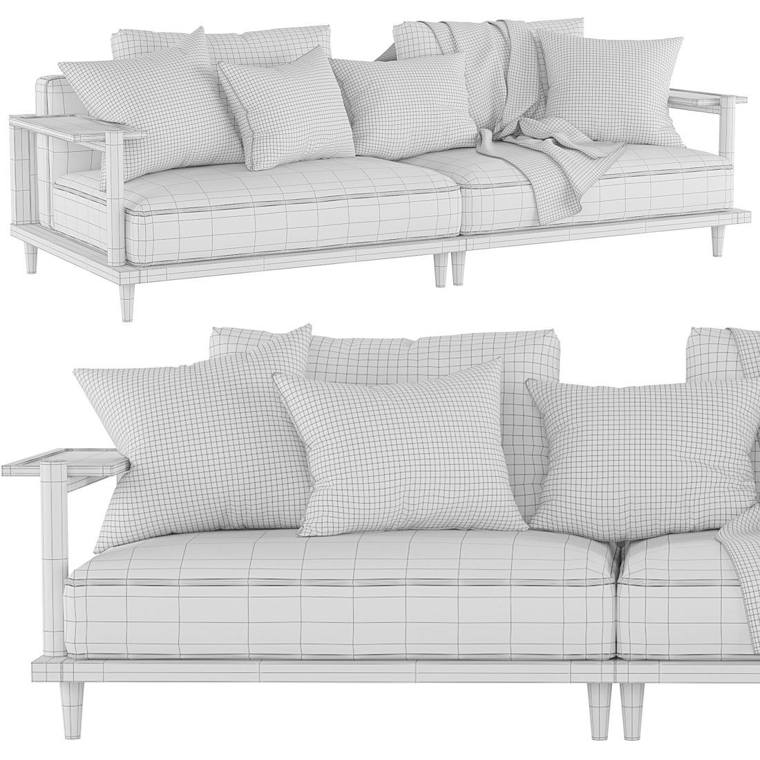 Sofa Riddle 3D Model for VRay, Corona | CGMood