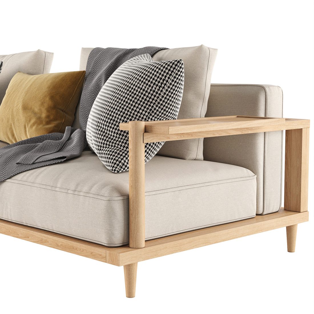 Sofa Riddle 3D Model for VRay, Corona | CGMood