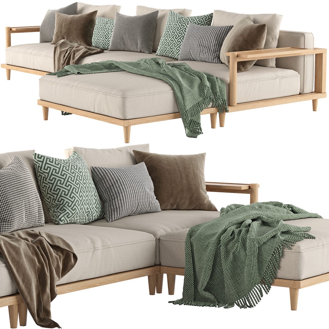 Sofa Riddle - 3D Model for VRay, Corona
