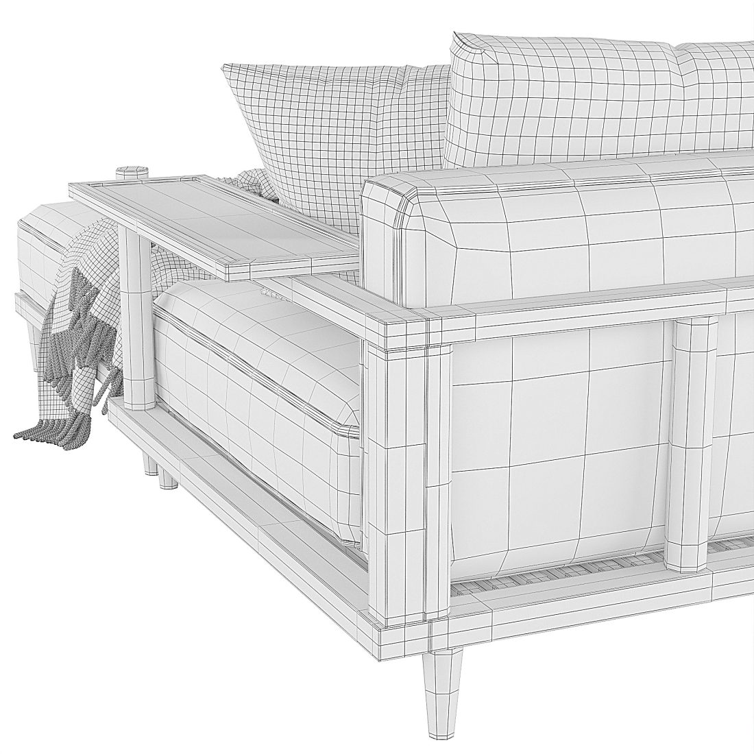 Sofa Riddle - 3D Model for VRay, Corona