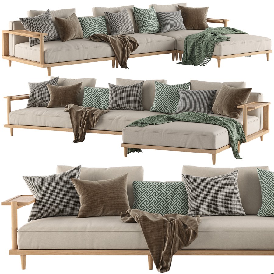 Sofa Riddle - 3D Model for VRay, Corona