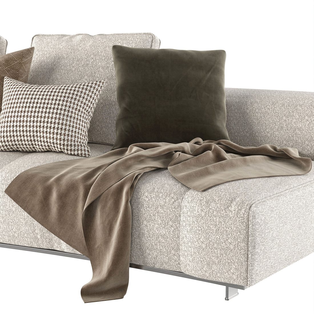 Goodman Rainbow Angled Sofa Without Armrest - 3D Model for VRay, Corona